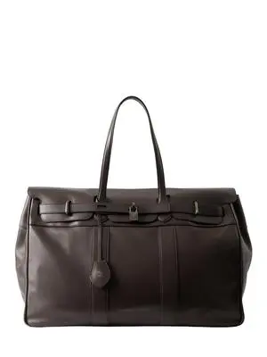 Brunello Cucinelli Leather Weekender Bag - Brown