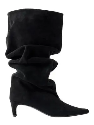 Staud Wally Suede Knee-high Boots - Black