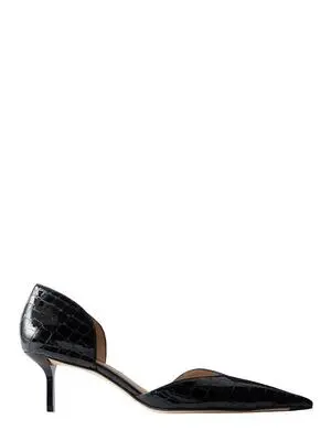 VICTORIA BECKHAM Victoria Beckham Victoria Angle 55 Croc-Effect Leather Pumps