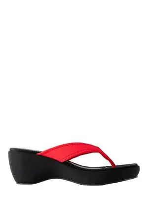 Staud Remy Woven Wedge Sandals - Black