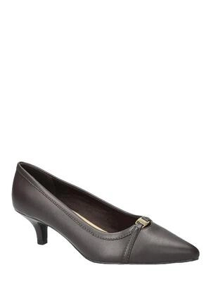 EASY WORKS BY EASY STREET Zayn Kitten Heel Pointed Toe Pumps - Brown