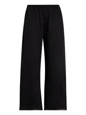 LESET LESET Yoko Lace Trim Cotton Cropped Pants