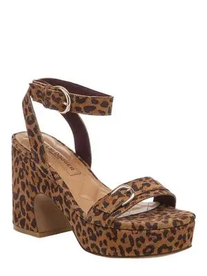KELSI DAGGER BROOKLYN Wendy Ankle Strap Platform Sandal - Leopard