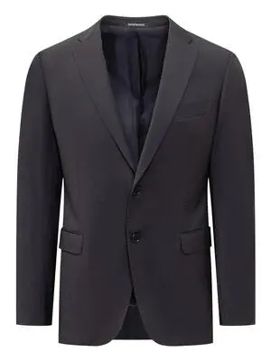 Emporio Armani Wool Single-breasted Suit - Black