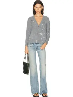 R13 Cardigan - Heather Grey