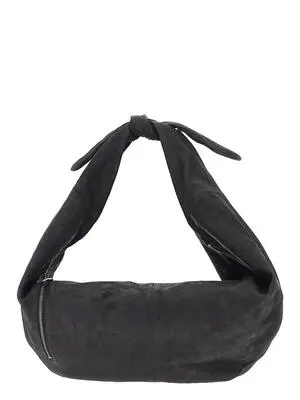 AUTENTICA 504 Large Adara Nappa Leather Bag With Knotted Handle - Black
