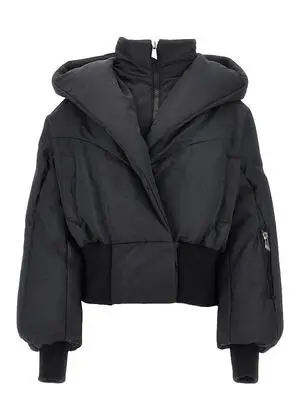 Attico Cotton-blend Padded Bomber Jacket - Black