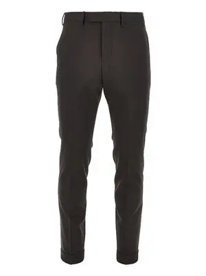 PT TORINO Stretch Wool Master Fit Pants - Brown