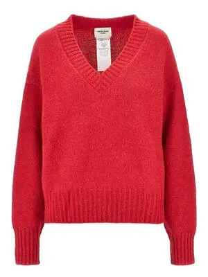 Max Mara Alpaca Wool-blend Knitted Sweater - Red