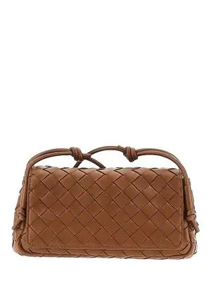Bottega Veneta Notturno Intrecciato Nappa Leather Pouch - Brown
