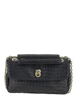 Bottega Veneta Intrecciato Nappa Leather Madison Bag - Black