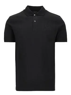 Gucci Cotton Jerey Polo Hirt With Logo Embroidery - Black