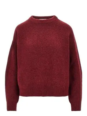 Max Mara Alpaca Wool-blend Knitted Sweater - Red