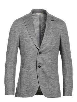 PAOLONI Blazer Size Virgin Wool, Cotton - Grey