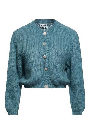 BERNA Knitted Cardigan With Crystal Embellishments - Blue