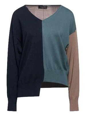 Fabiana Filippi Multicolor Cashmere V-neck Sweater - Navy