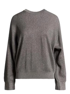 Brunello Cucinelli Crewneck Long Sleeve Sweater - Grey