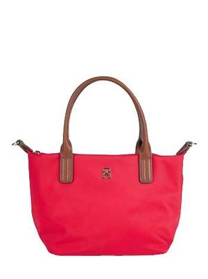 Tommy Hilfiger Recycled Nylon And Cow Leather Tote Bag - Red