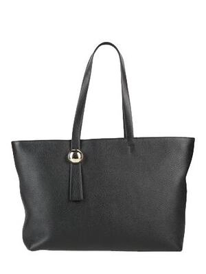 Furla Maxi Shopper Bag In Pebbled Leather - Black