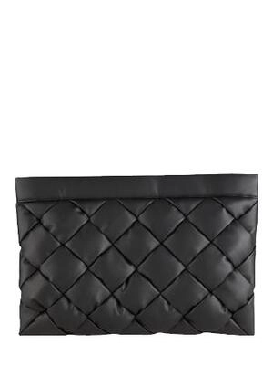 Fabiana Filippi Quilted Maxi Clutch Bag - Black