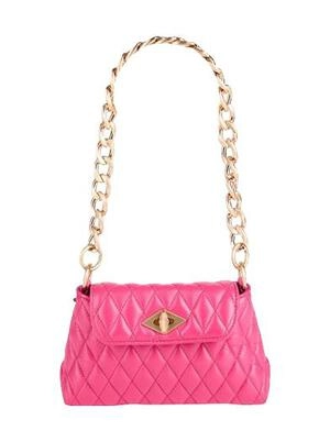 BALLANTYNE Quilted Leather Flap Bag With Chain Strap - Fuchsia