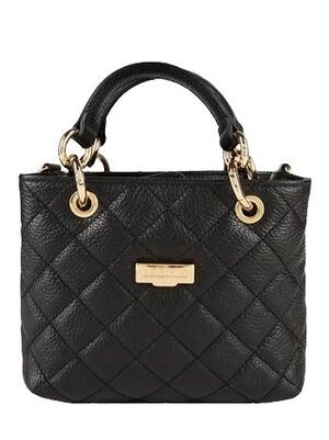 BALDININI Quilted Leather Bucket Bag - Black