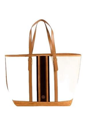 Bally Shoulder Bag Textile Fibers, Leather - Tan