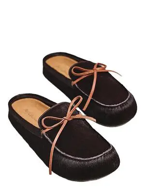 Matisse Mavy Leather Mule Flats - Espresso