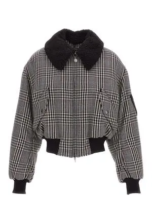 Stella McCartney Padded Houndstooth Bomber Jacket - Multicolore