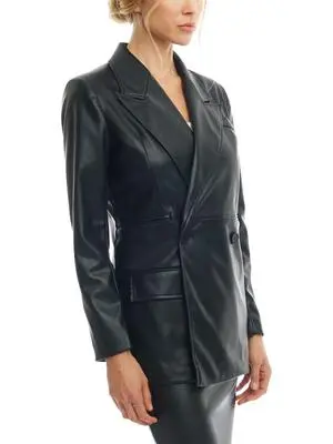 LBLC THE LABEL Winona Leather Trench - Black