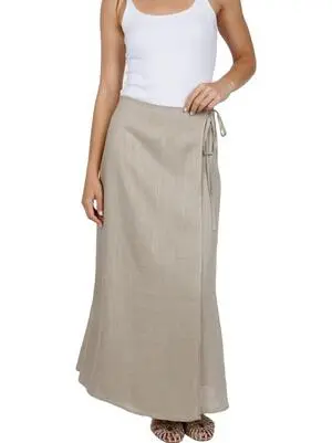 LEISURE LAB Marbella Wrap Skirt - Mocha