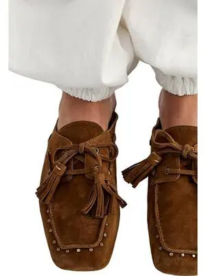 Ash Bavaria Boat Mules - Chestnut