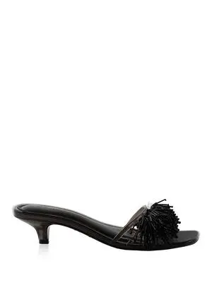 HEAVENLY JELLY Embellished Jelly Mule - Black