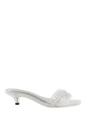 HEAVENLY JELLY Embellished Jelly Mule - Clear