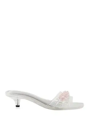 HEAVENLY JELLY Embellished Jelly Mule - Clear