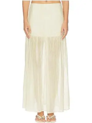 4TH & RECKLESS Saya Semi Sheer Maxi Skirt - Lime