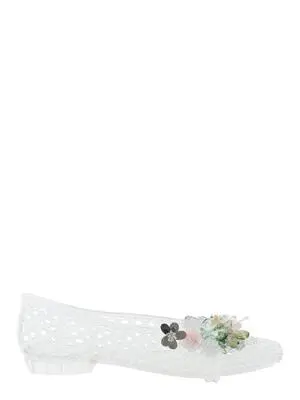 HEAVENLY JELLY Embellished Jelly Ballet Flats - Clear