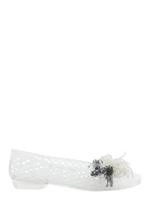 HEAVENLY JELLY Embellished Jelly Ballet Flats - Clear