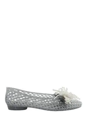 HEAVENLY JELLY Embellished Jelly Ballet Flats - Silver