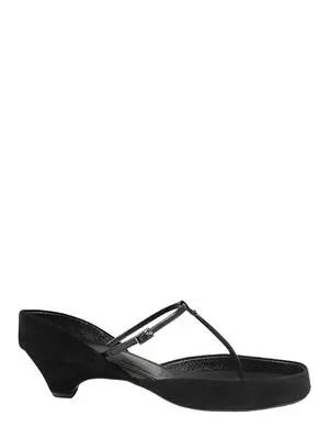 SALONDEJU Frame T-strap Sandals - Black