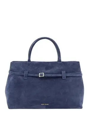 Manu Atelier MANU ATELIER Le Cambon 35 Suede Handbag Blue