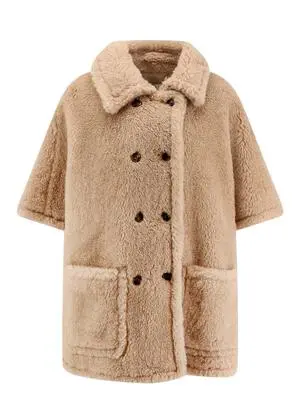 Max Mara Macavallo Alpaca, Cashmere And Silk Cape - Beige