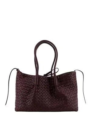 Bottega Veneta Pinacoteca Intrecciato Leather Tote - Brown