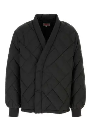 Kenzo Kimono Collar Padded Down Jacket - Black