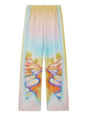 Casablanca Psychedelic Nirvana Satin Trousers - Multicolor