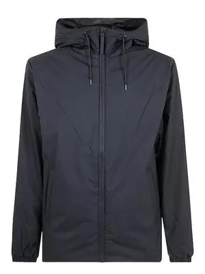 Rains Long-sleeved Hooded Jacket - Navy Blue