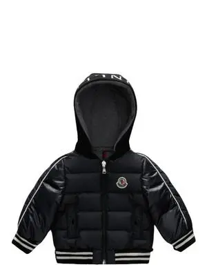 Moncler Padded Down Jacket With Hood - Black