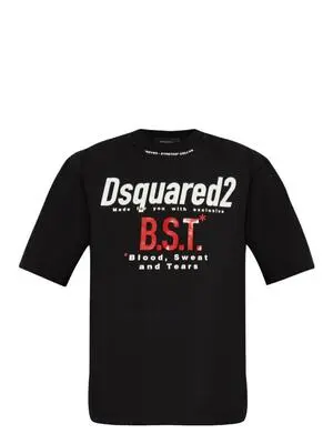Dsquared2 Logo Printed Crewneck T-shirt - Black