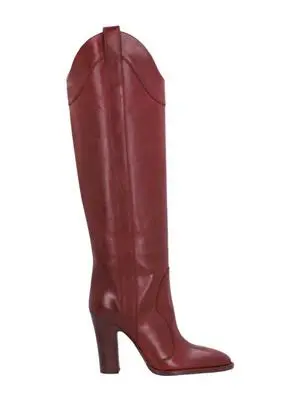 Paris Texas 105mm Block-heel Pointed-toe Knee-high Boots - Red