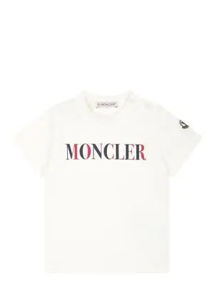 Moncler Logo Print Short Sleeve T-shirt - White